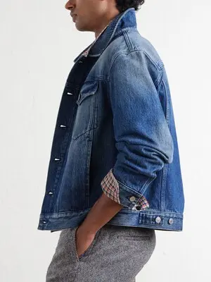 Dries Van Noten Paneled Cotton-denim Trucker Jacket