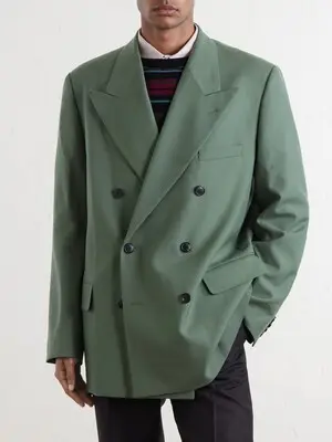 Dries Van Noten Bosier Double-breasted Wool-gabardine Blazer