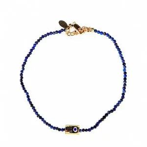 Persia Donà Jewelry Lapis Lazuli Hamsa Eye Anklet - Blue
