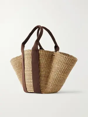 Muuñ Raffia And Leather Tote