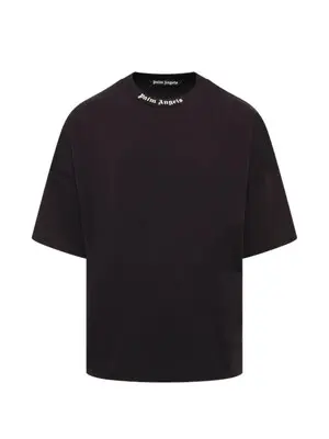 Palm Angels Logo Cotton T-shirt - Black