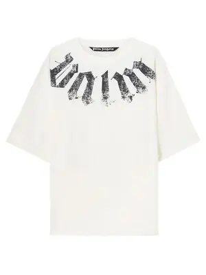 Palm Angels Logo Cotton T-shirt - White