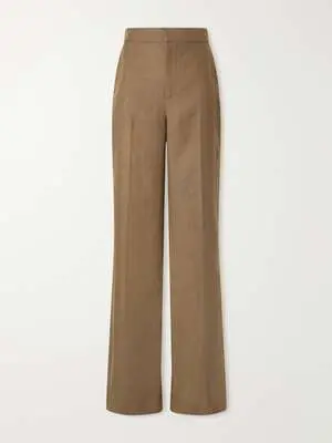 Ralph Lauren Dean Linen Wide-leg Pants - Light Brown