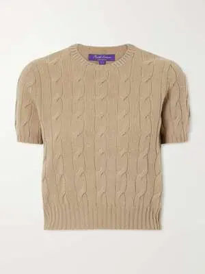 Ralph Lauren Cable-knit Cashmere Sweater - Beige