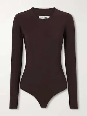 MAISON MARGIELA Stretch-jersey Bodysuit - Chocolate