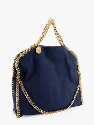 Stella McCartney Falabella Alter Suede Shoulder Bag With Metal Profiles - Blue