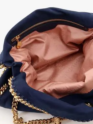 Stella McCartney Falabella Alter Suede Shoulder Bag With Metal Profiles - Blue