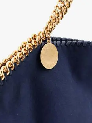 Stella McCartney Falabella Alter Suede Shoulder Bag With Metal Profiles - Blue