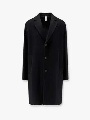 HEVO Cassano Virgin Sheep's Wool Coat - Black
