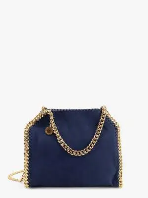 Stella McCartney Falabella Mini Velvet Crossbody Bag - Blue