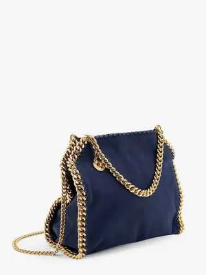 Stella McCartney Falabella Mini Velvet Crossbody Bag - Blue