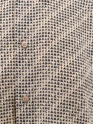 Balenciaga All Over Print Silk Shirt