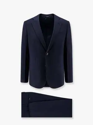 Giorgio Armani Soho Line Super 160's Virgin Wool Suit - Blue