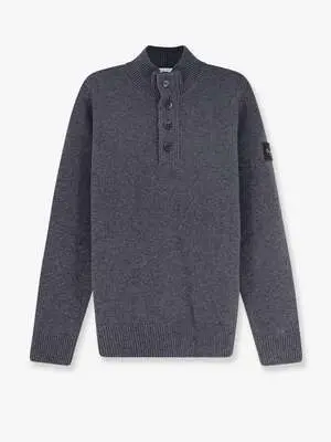 Stone Island Virgin Wool Blend Sweater - Grey
