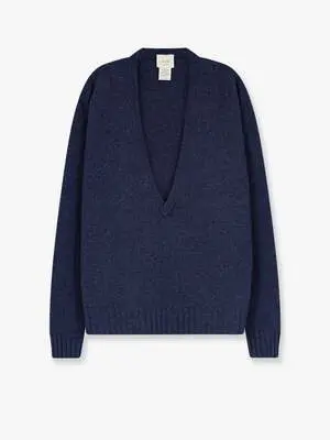 ALYSI Wool And Cashmere Blend Sweater - Blue