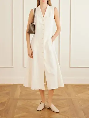 HERBERT LEVINE Soft Touch Leather Loafers With Block Heel - Neutrals