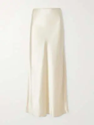 JOSEPH Isaak Silk-satin Maxi-skirt - Cream
