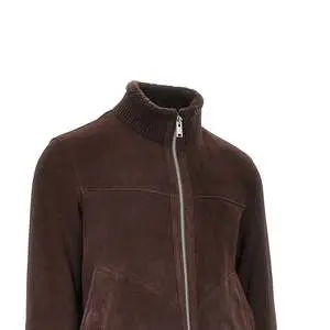 ARMA Suede Leather Jacket With Shearling Interior