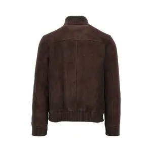 ARMA Suede Leather Jacket With Shearling Interior