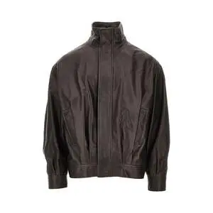 ARMA Paulo' Nappa Leather Bomber Jacket - Brown