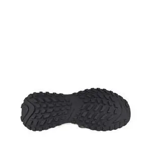 Emporio Armani Grained Leather Sneakers With Logo Detail