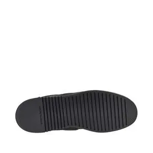 Emporio Armani Nylon And Leather Sneakers With Eagle Logo