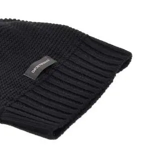 Emporio Armani Knitted Beanie Hat With Logo Label