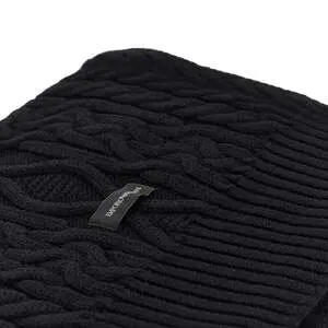 Emporio Armani Wool-blend Scarf With Logo Label