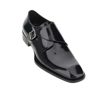 Saint Laurent Patent Leather Monk Strap Loafers