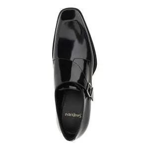 Saint Laurent Patent Leather Monk Strap Loafers
