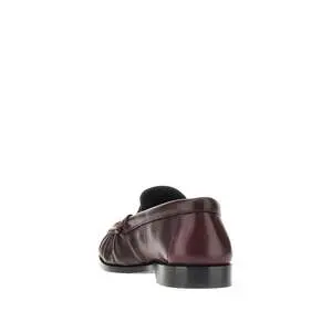 Saint Laurent Leather Loafers With Cassandre Logo