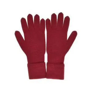 Emporio Armani Wool Glove With Eagle Embroidery - Red