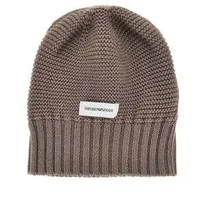 Emporio Armani Knitted Beanie Hat With Logo Label