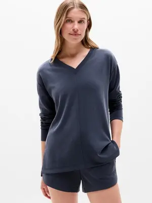 Athleta Seasoft V Neck Sweatshirt