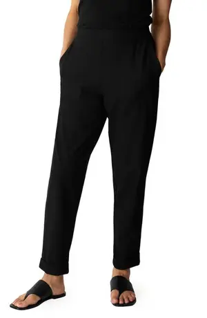 Eileen Fisher Tapered Ankle Pants - Black
