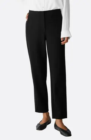 Eileen Fisher Tapered Ankle Pants - Black