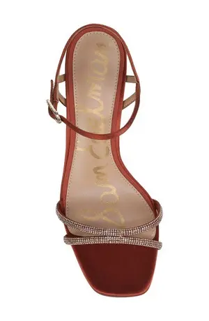 Sam Edelman Presley Embellished Square Toe Sandal - Ginger Copper