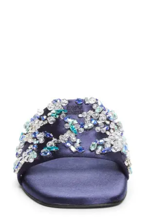 Miu Miu Strass Slide Sandal - Baltico