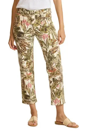 Tommy Bahama Hidden Coast High Waist Straight Leg Crop Jeans - Coconut