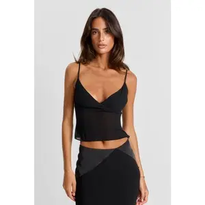 SASHA THERESE Evangeline Top - Black