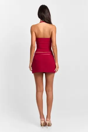 SASHA THERESE Zhara Mini Skirt - Red