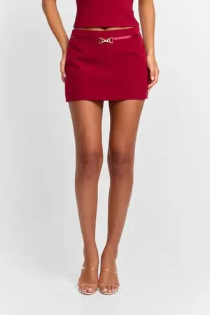 SASHA THERESE Zhara Mini Skirt - Red