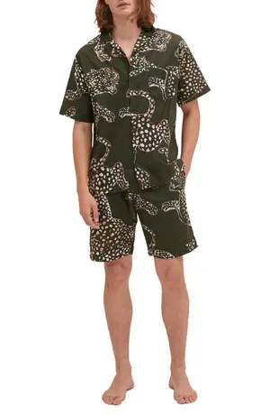 Desmond & Dempsey Cuban Print Cotton Short Pajamas