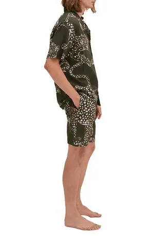 Desmond & Dempsey Cuban Print Cotton Short Pajamas
