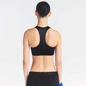 SKIMS Racerback Zip Front Bra | Black | | Nike Satin Shine