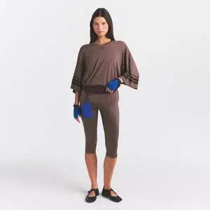 SKIMS Oversized V Neck Top | Deep Neutral | | Nike Stretch Knit