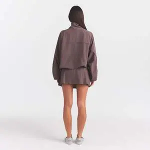 SKIMS Oversized Track Jacket In Stretch Nylon