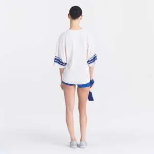 SKIMS Oversized V Neck Top | Blue | | Nike Stretch Knit