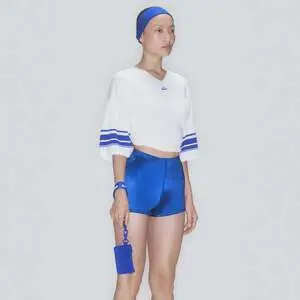 SKIMS Oversized V Neck Top | Blue | | Nike Stretch Knit