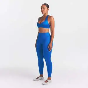 SKIMS Bonded Waist 26" Legging | Blue | | Nike Satin Shine